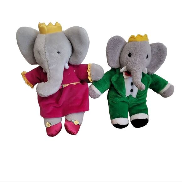 Gund | Toys | Babar Vintage Queen Celeste Two Plushstuffed Animal Toys ...
